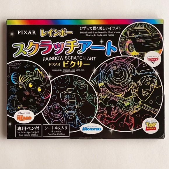 Disney | Toys | Disney Pixar Rainbow Scratch Art Set | Poshmark